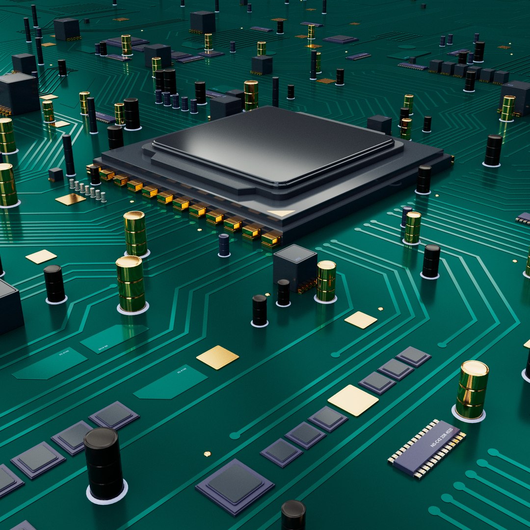 Modern PC Server Motherboard CPU 3D Scene Model - TurboSquid 2190170