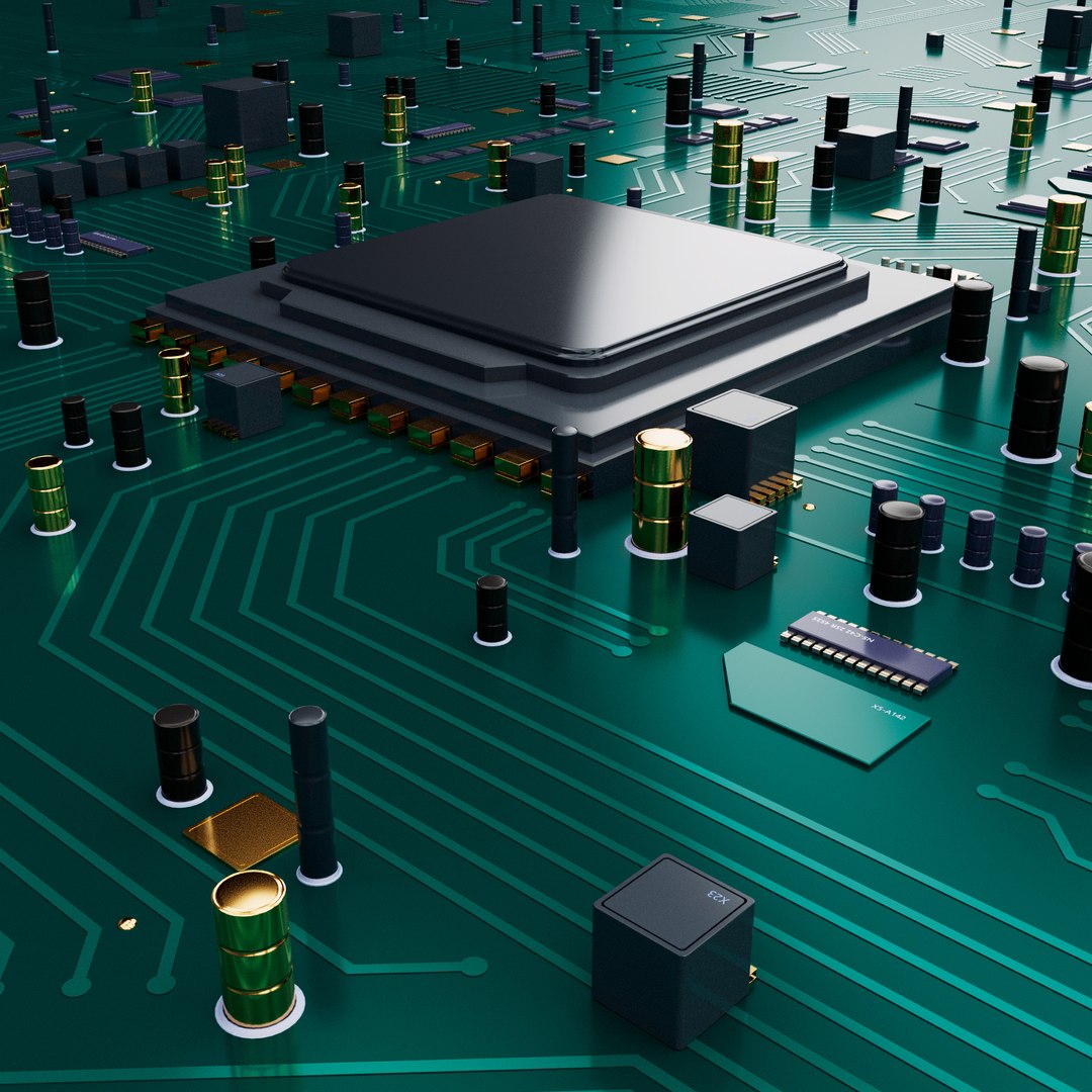 Modern PC Server Motherboard CPU 3D Scene Model - TurboSquid 2190170