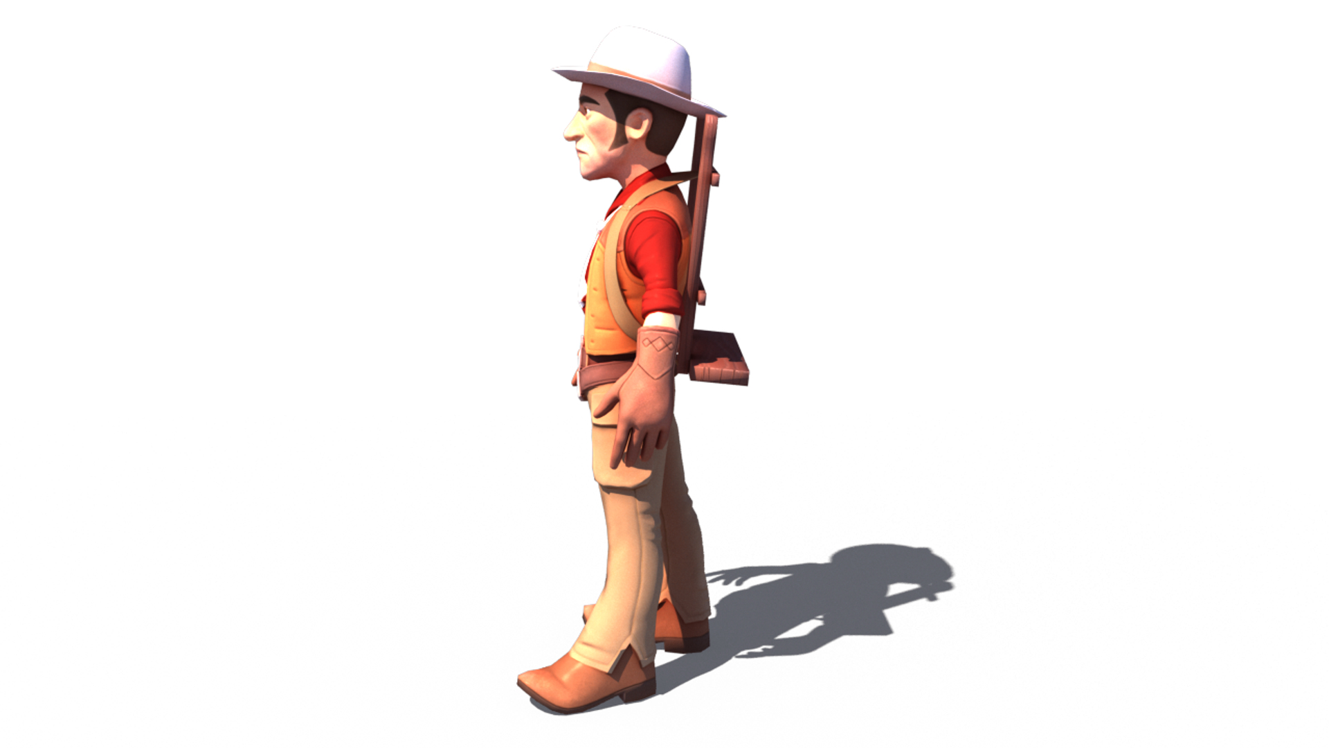3D Cartoon Man Redcap Rigged Character - TurboSquid 1218734