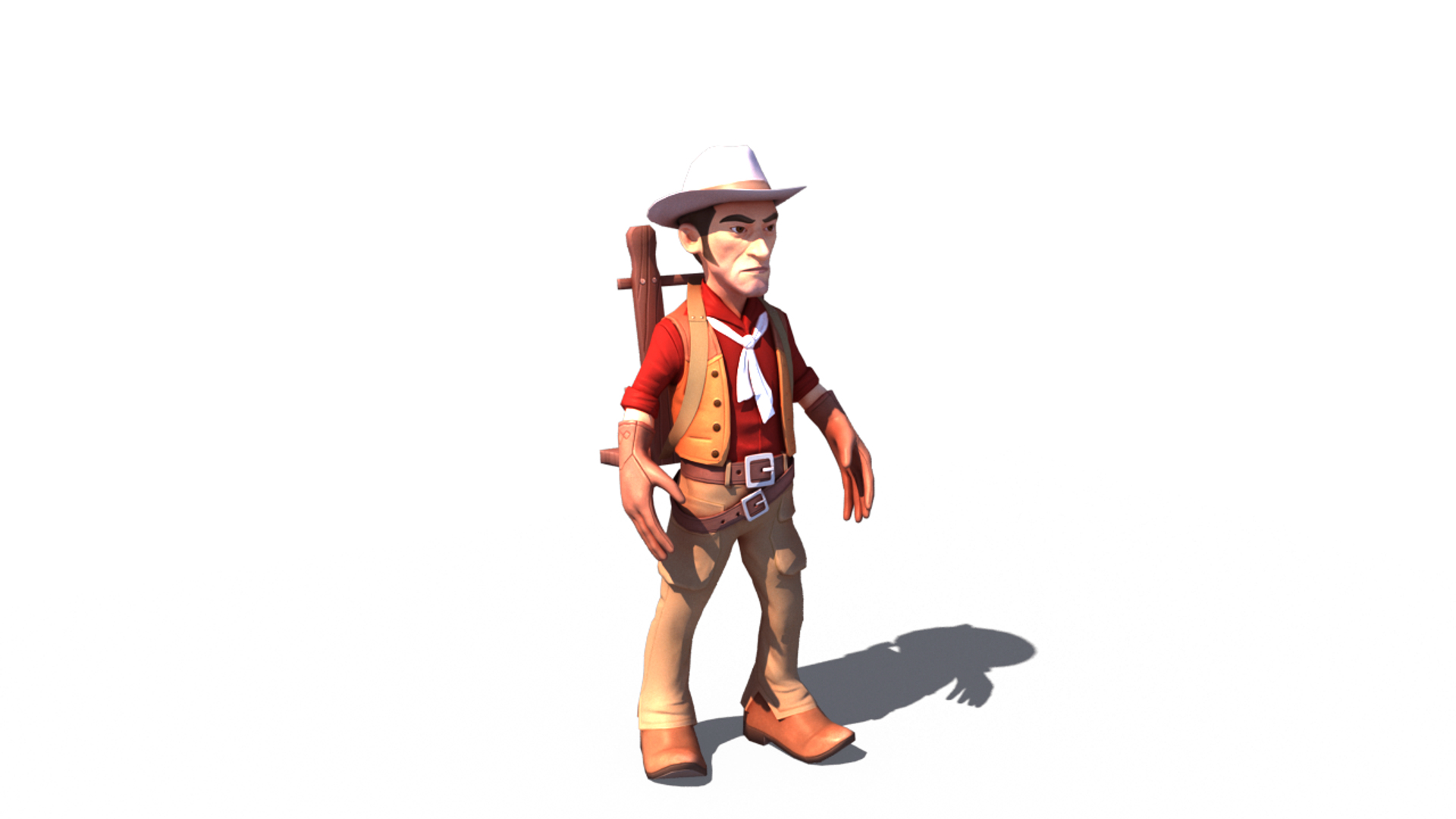 3D Cartoon Man Redcap Rigged Character - TurboSquid 1218734