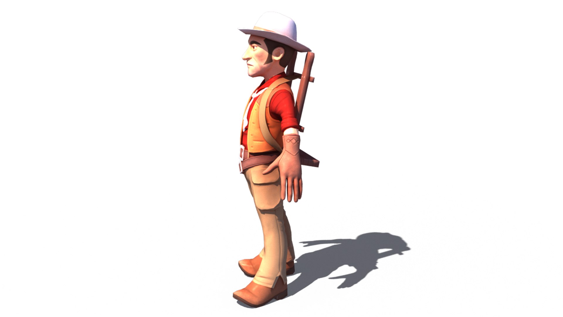 3D Cartoon Man Redcap Rigged Character - TurboSquid 1218734