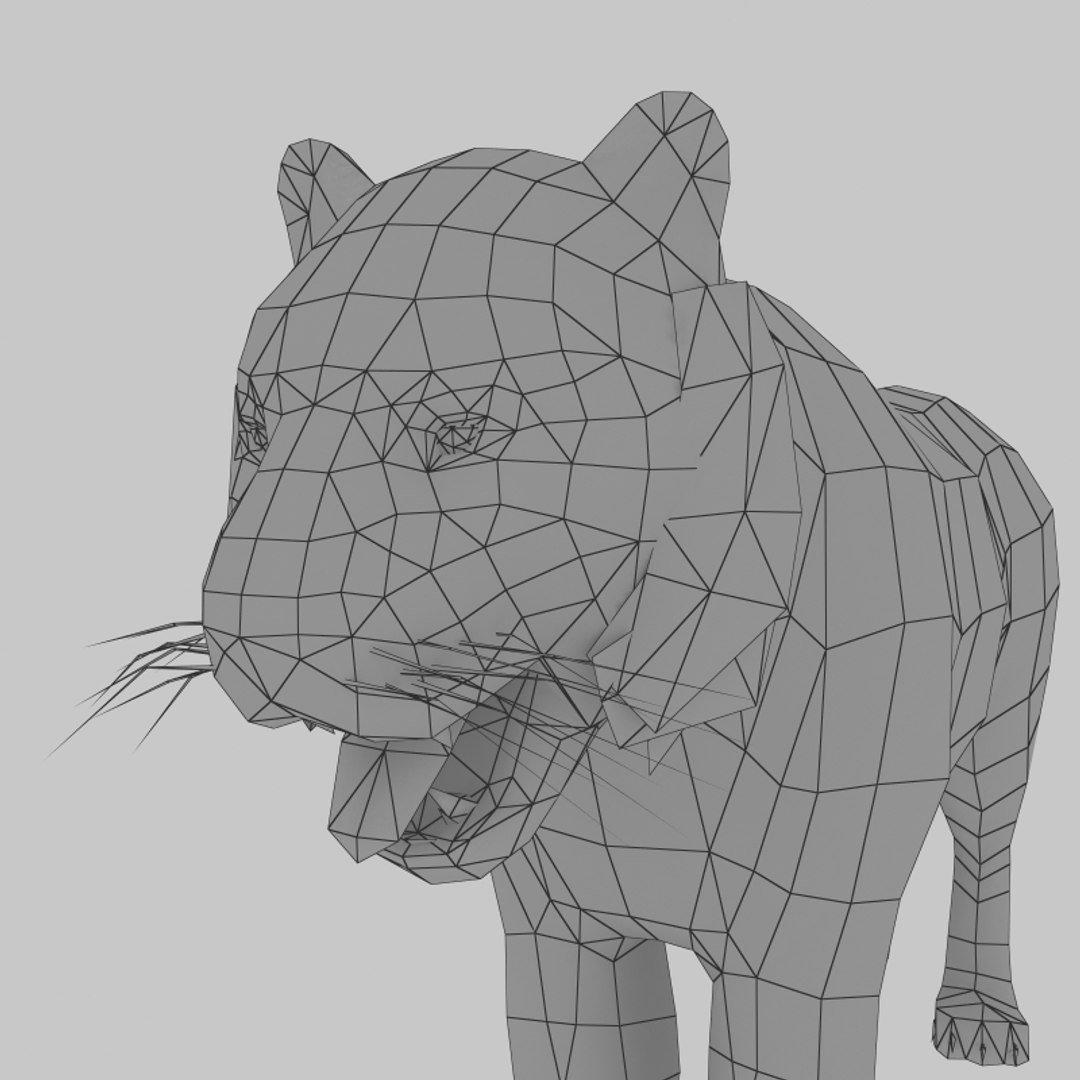 Cat Feline Tiger Obj