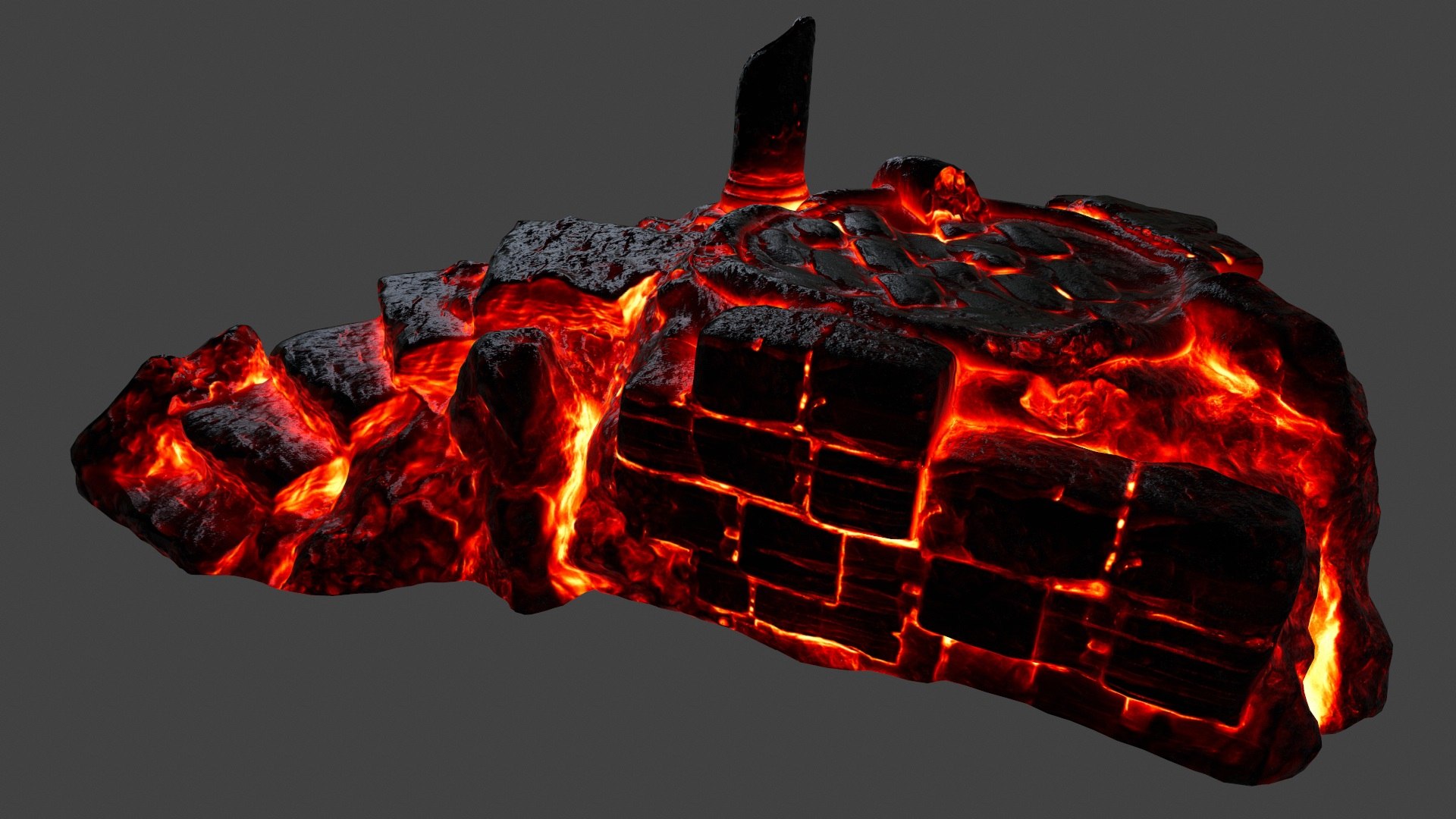 Lava temple 3D - TurboSquid 1169190