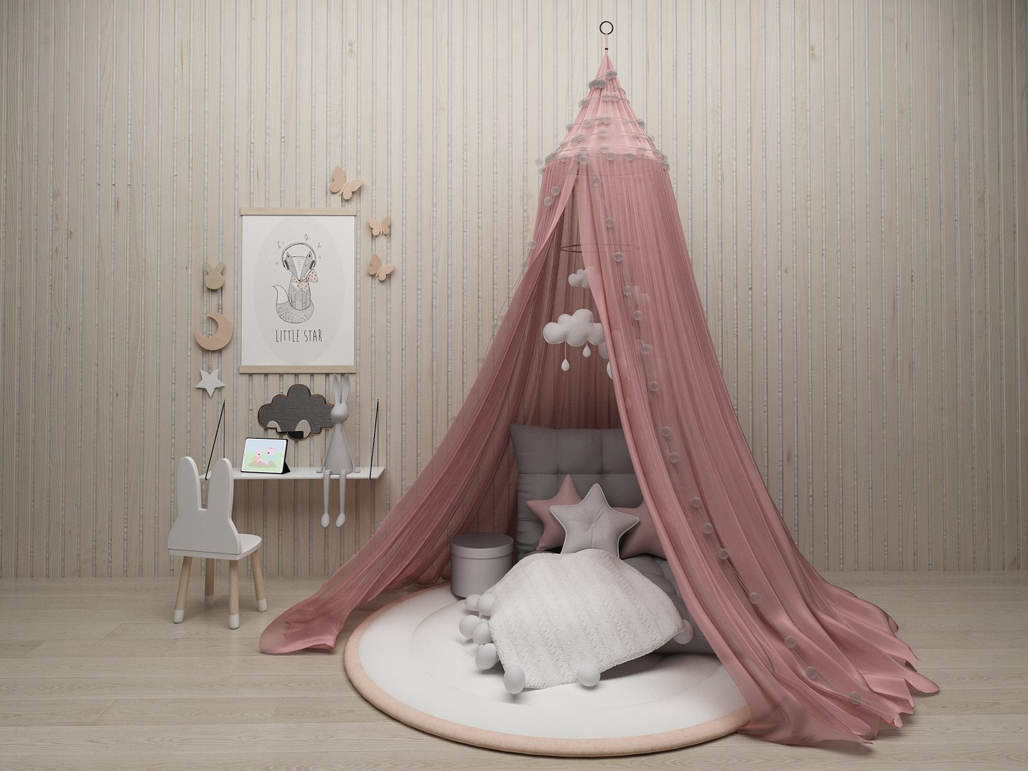 3D Kids Bedroom - Children Bedroom - 03 model - TurboSquid 1886379