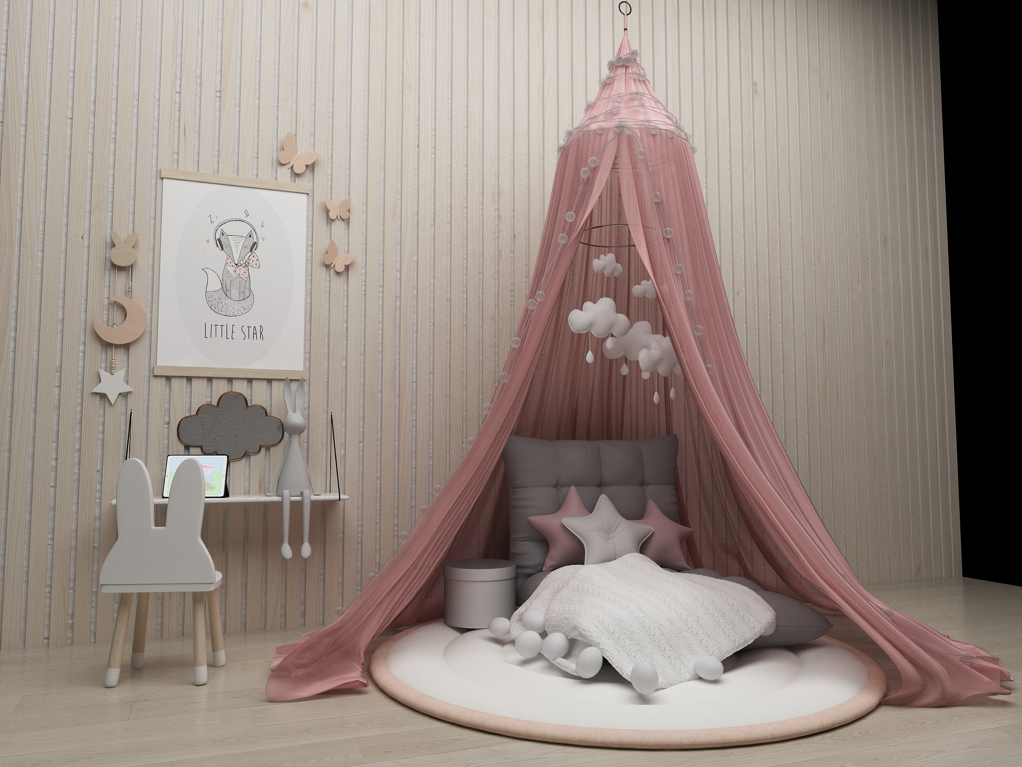 3D Kids Bedroom - Children Bedroom - 03 model - TurboSquid 1886379