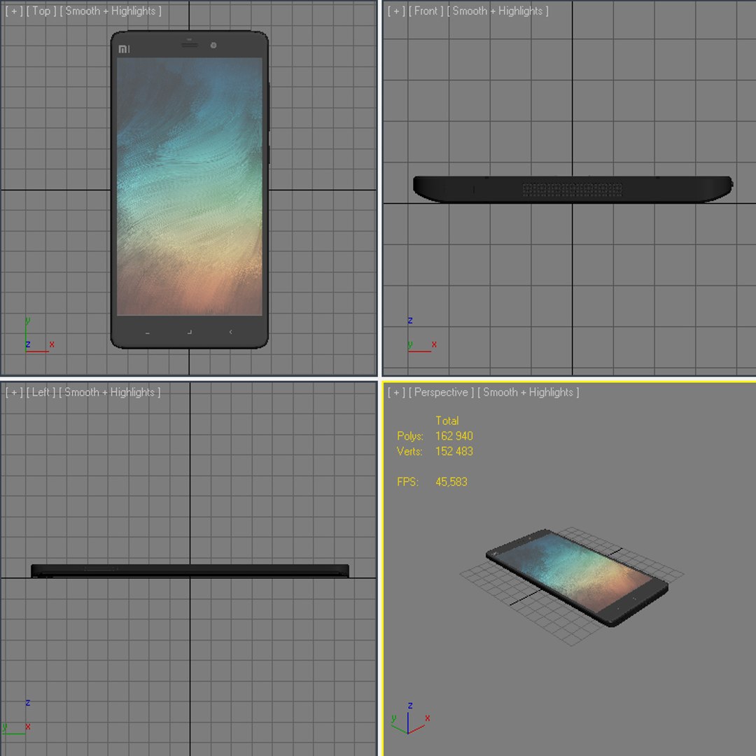 3d Xiaomi Mi Note Model