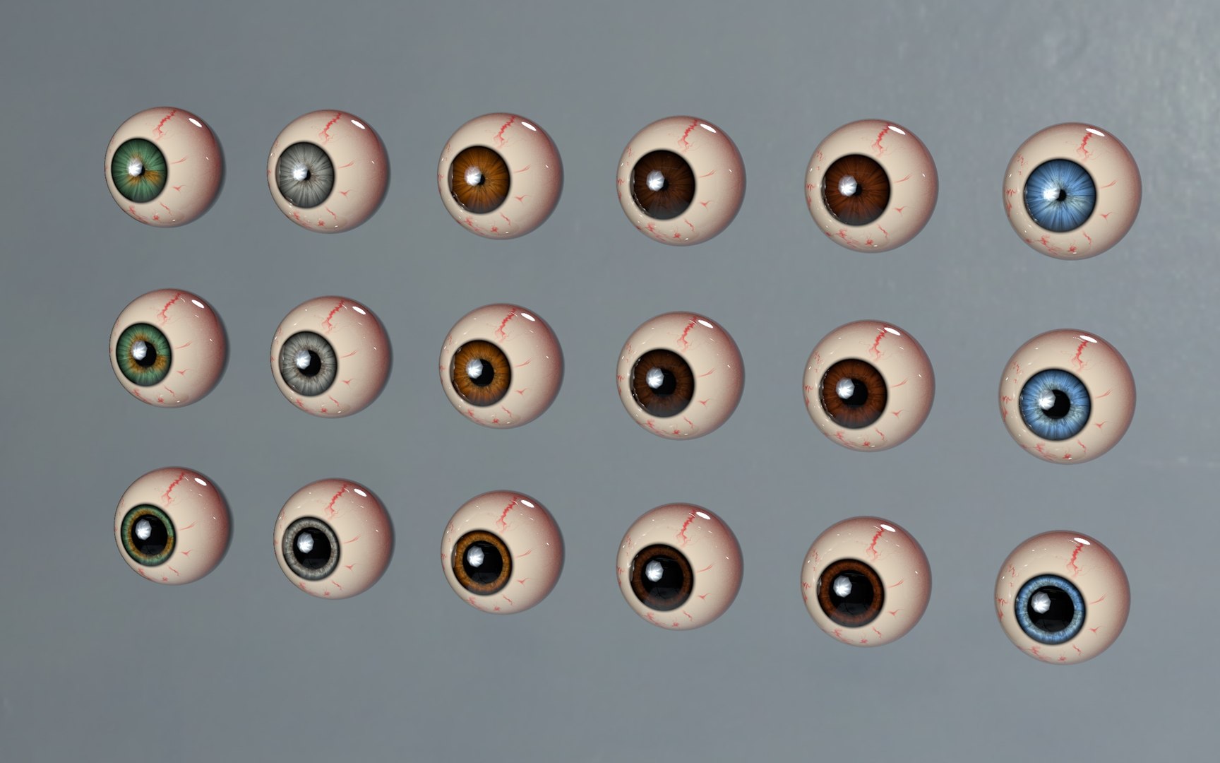 3D Model Cute Eyes Color - TurboSquid 1625163