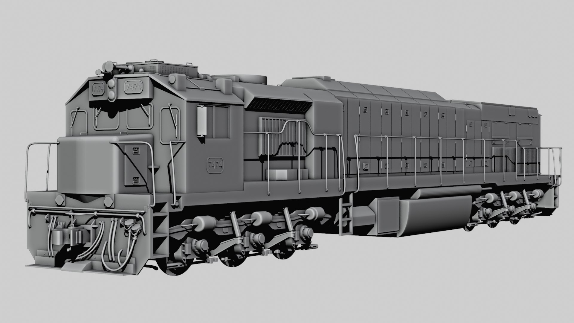 3D EMD GT26CW 2 South Korea Locomotive Train - TurboSquid 2143613