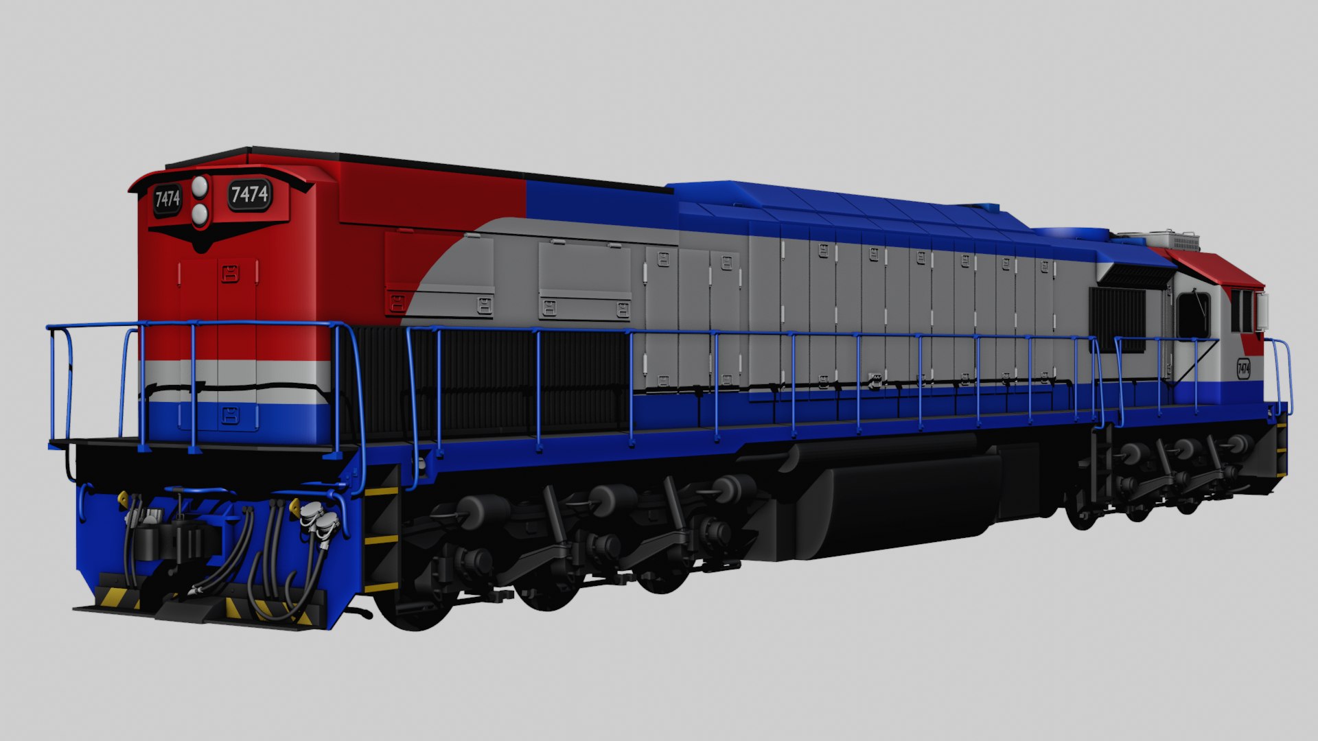 3D EMD GT26CW 2 South Korea Locomotive Train - TurboSquid 2143613