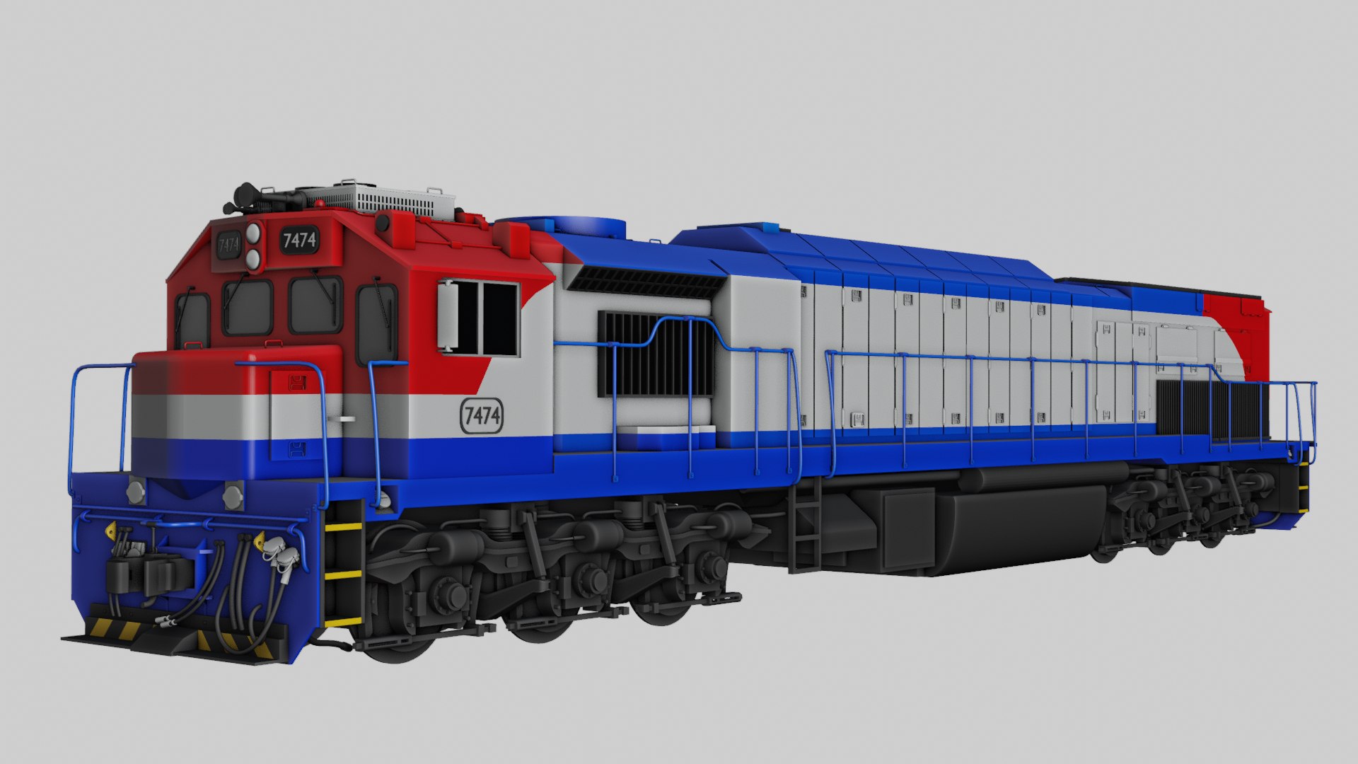 3D EMD GT26CW 2 South Korea Locomotive Train - TurboSquid 2143613