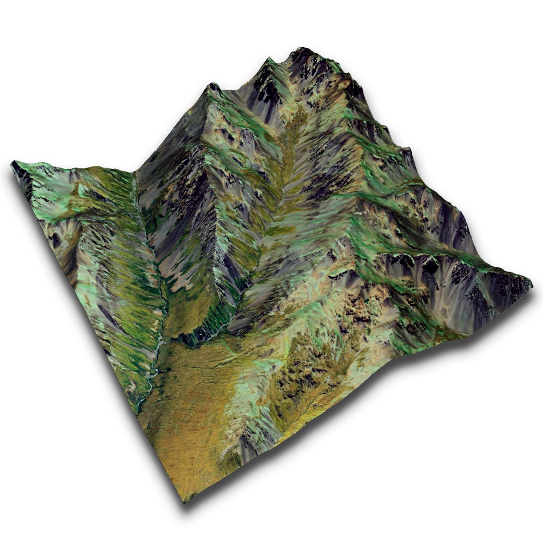 3d real terrain satellite lat-43 model