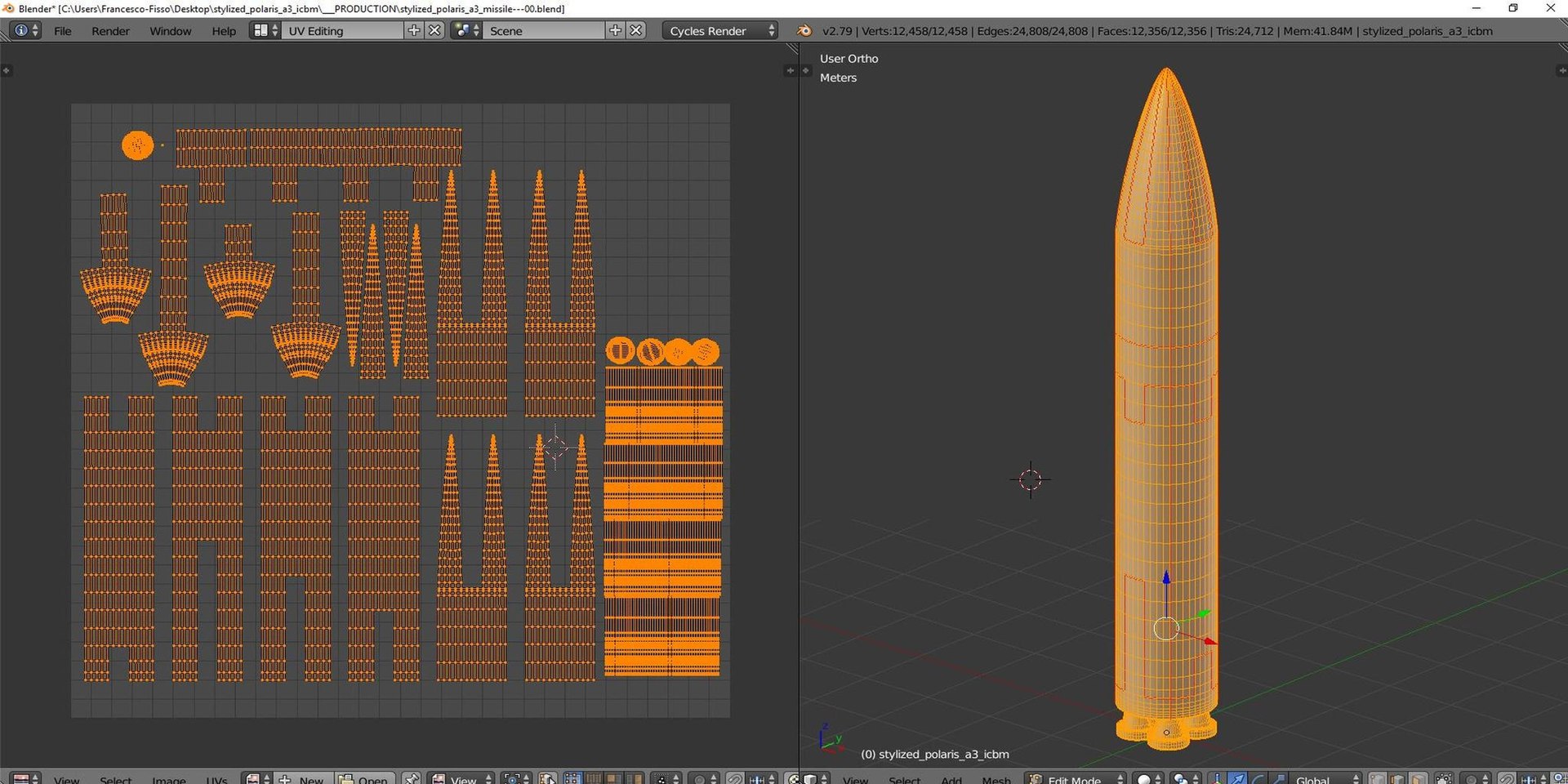 3d Model Pbr Uv-textured Polaris A3
