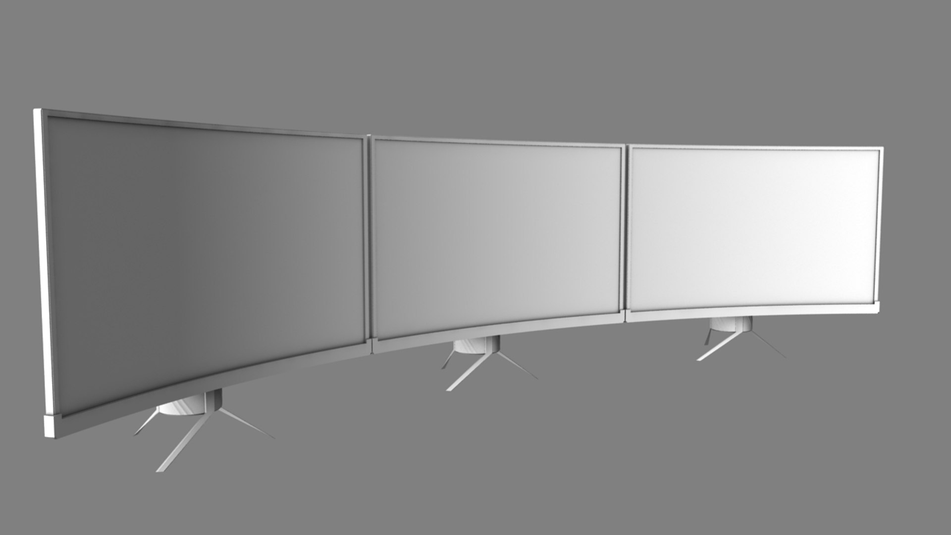 3d Triple Curved Monitor