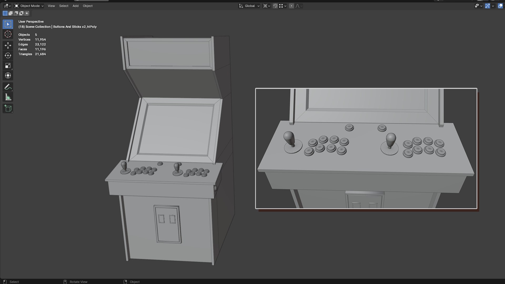 Arcade Machine For Two Players 3D - TurboSquid 2364805