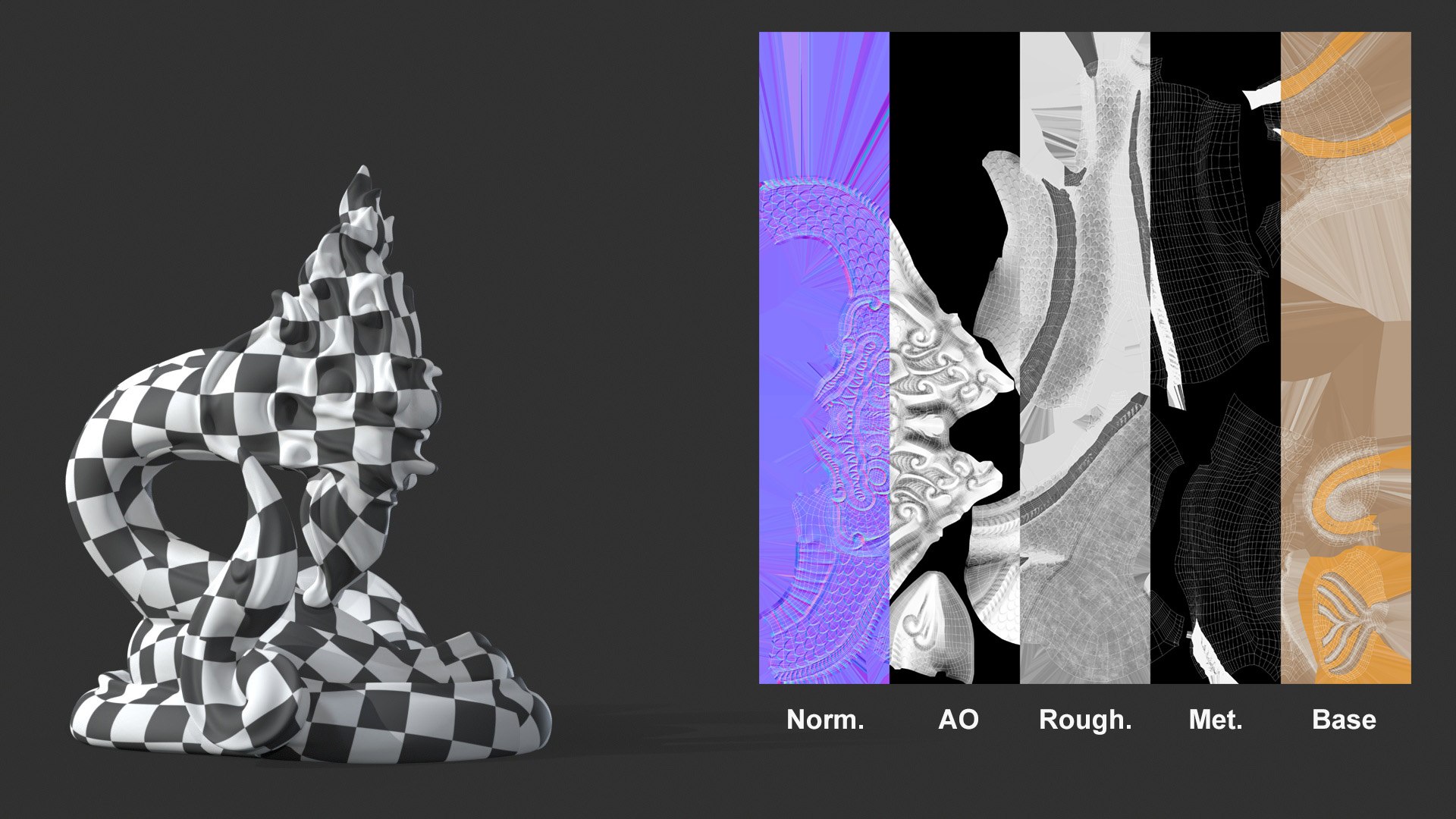 3D White Coiled Naga Sculpture Model - TurboSquid 2237206