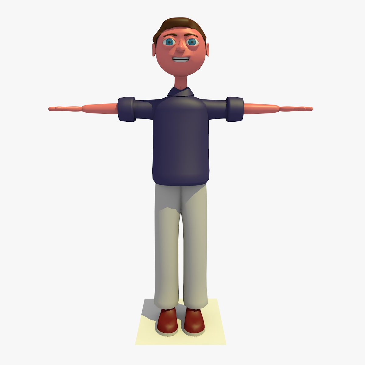 3d model john cartoon boy character