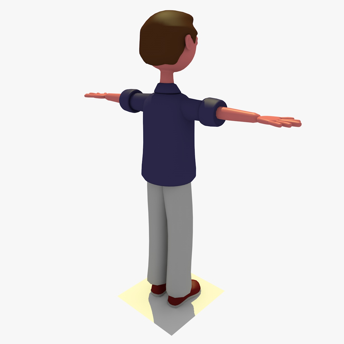 3d model john cartoon boy character