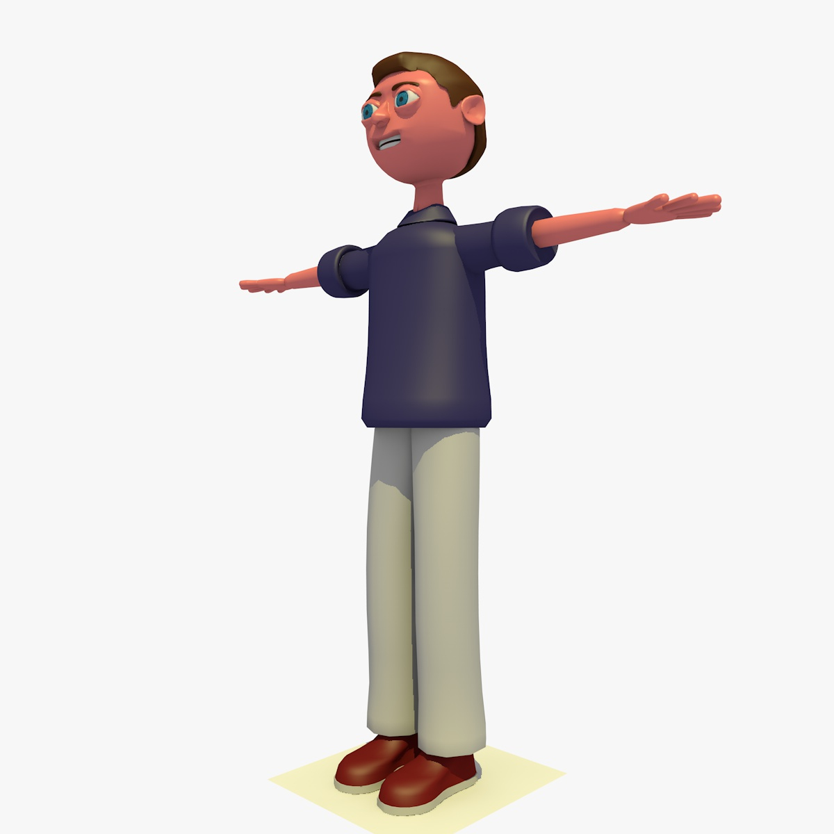 3d model john cartoon boy character