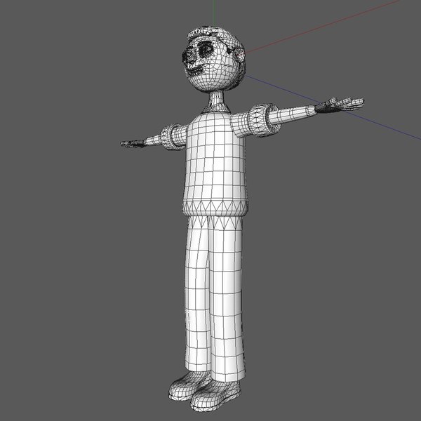 3d model john cartoon boy character