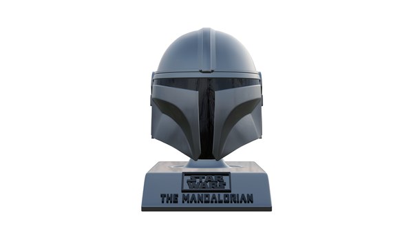 modelo 3d A Mandalorian helmet on display print model - TurboSquid 2071968