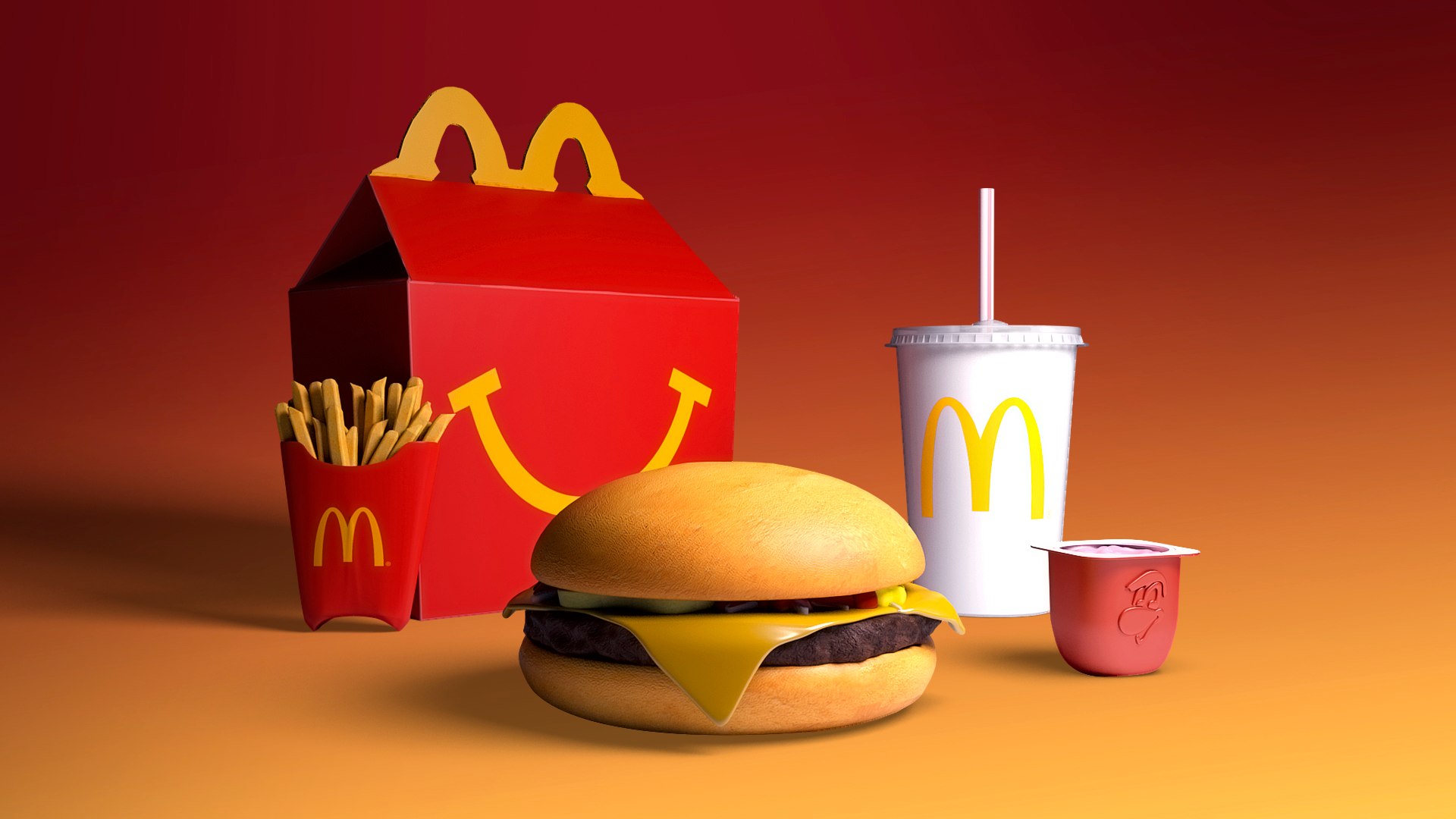 Mcdonalds Food 3D Model - TurboSquid 1556233
