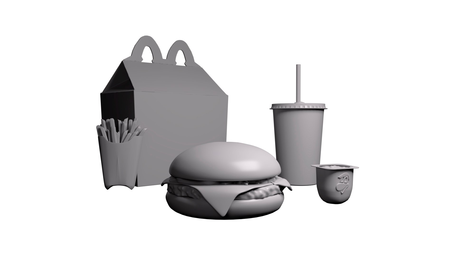 Mcdonalds Food 3D Model - TurboSquid 1556233