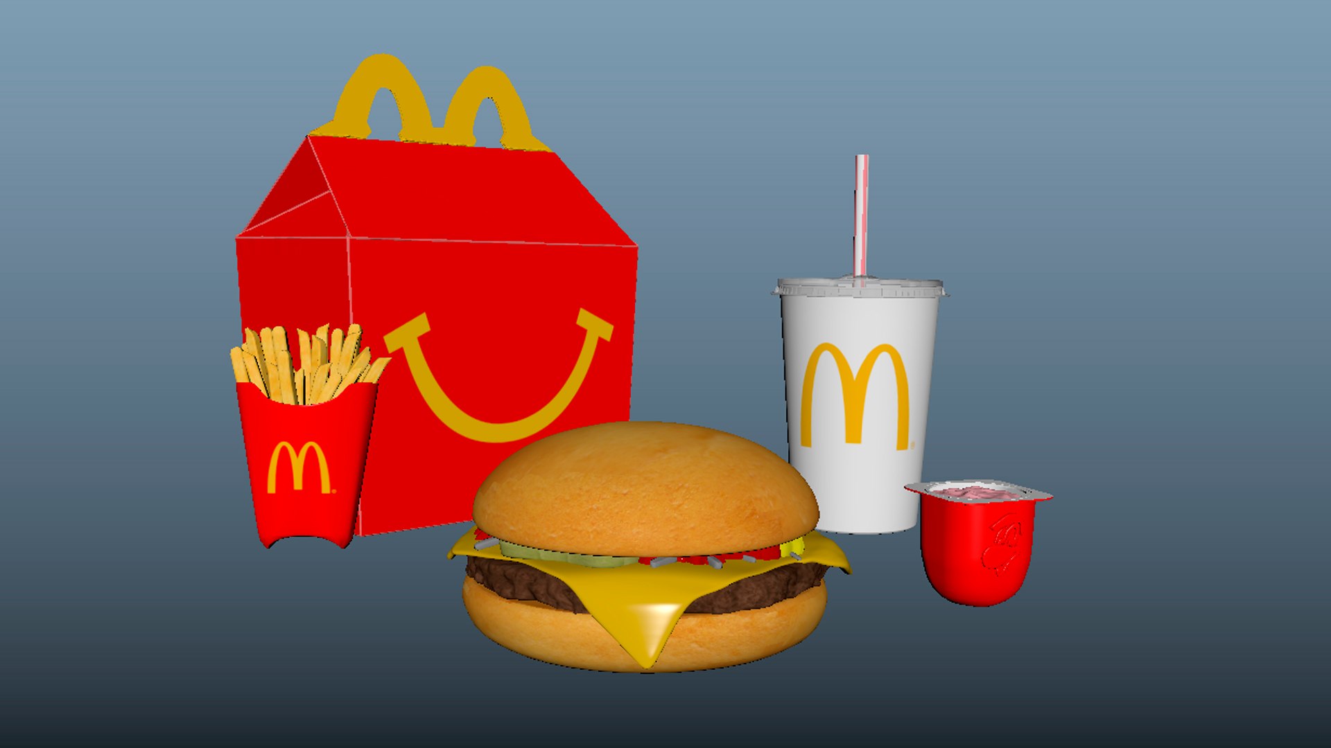 Mcdonalds Food 3D Model - TurboSquid 1556233