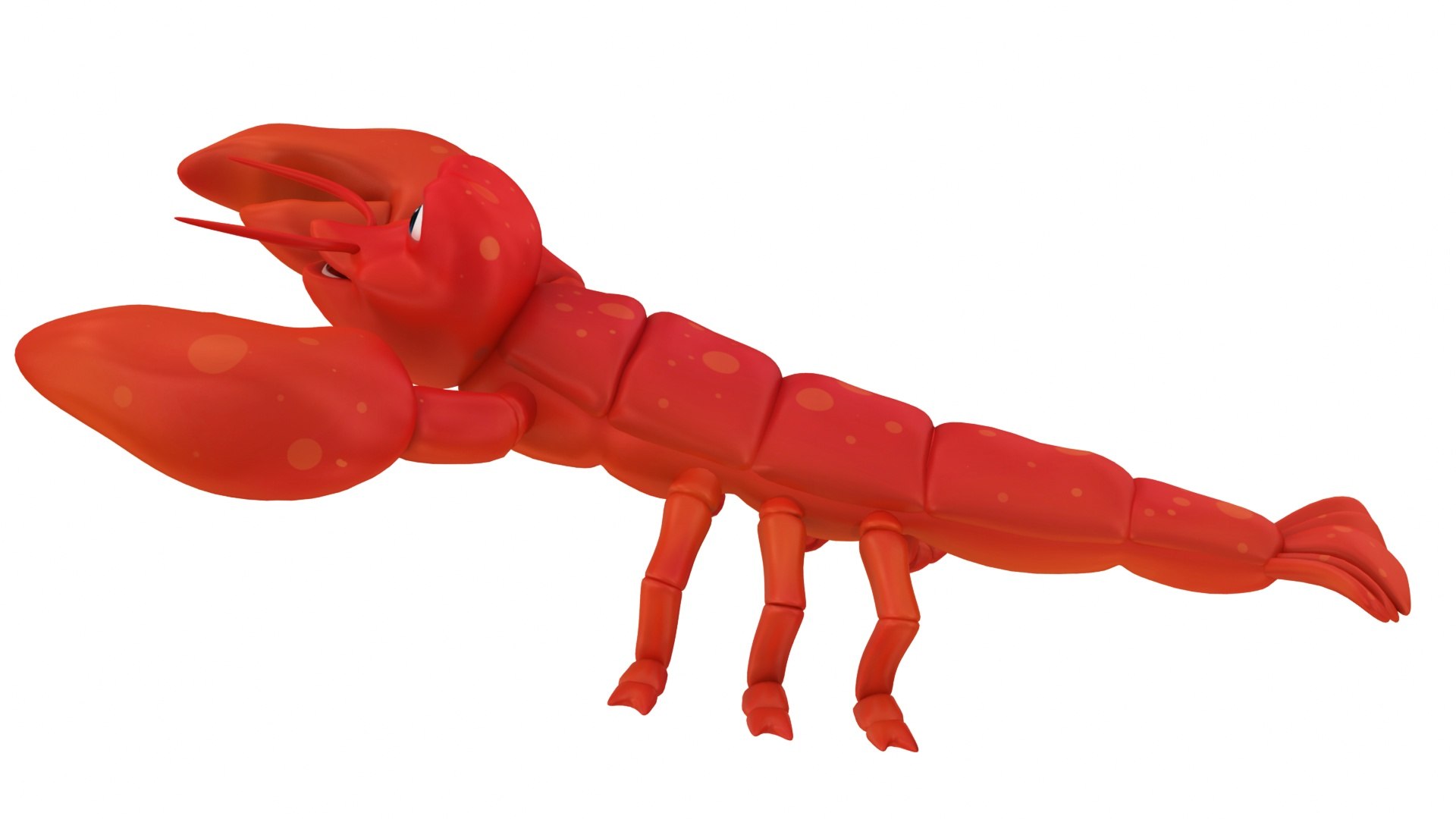 Cartoon Lobster 3D Model - TurboSquid 2097349
