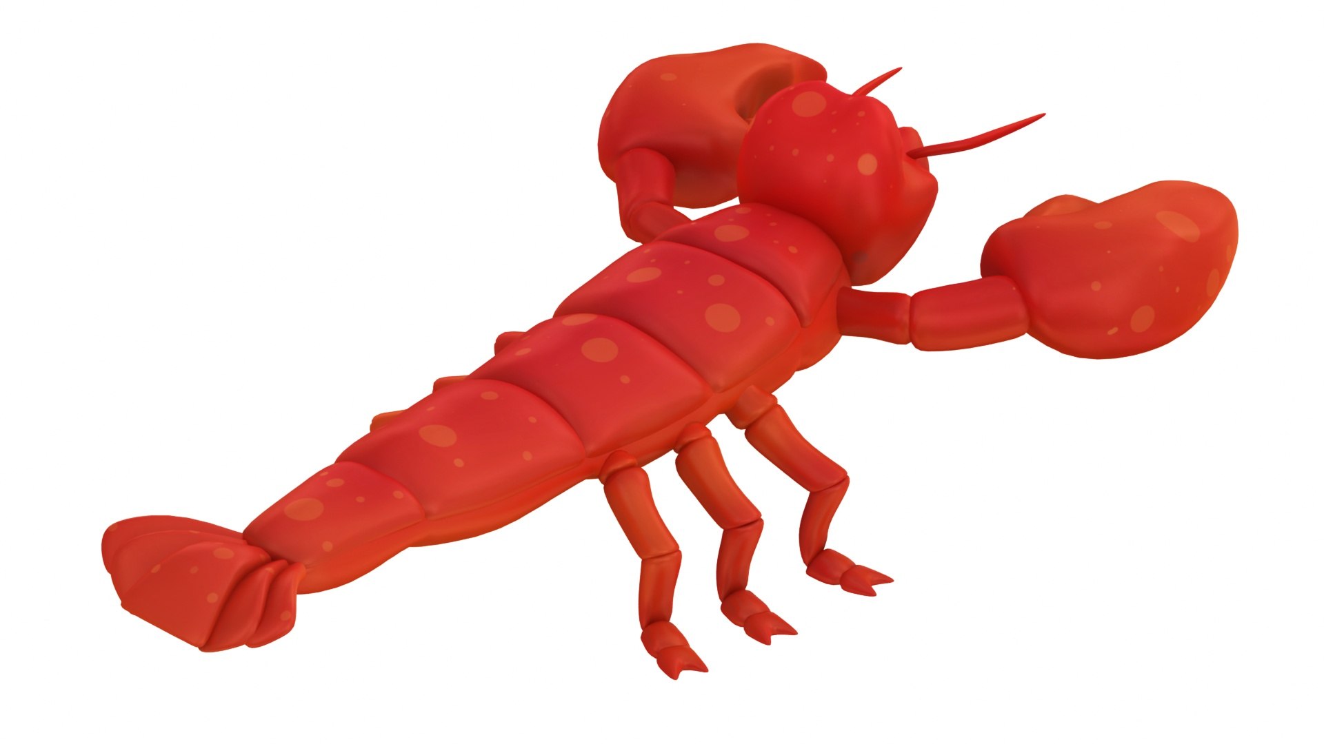 Cartoon Lobster 3D Model - TurboSquid 2097349
