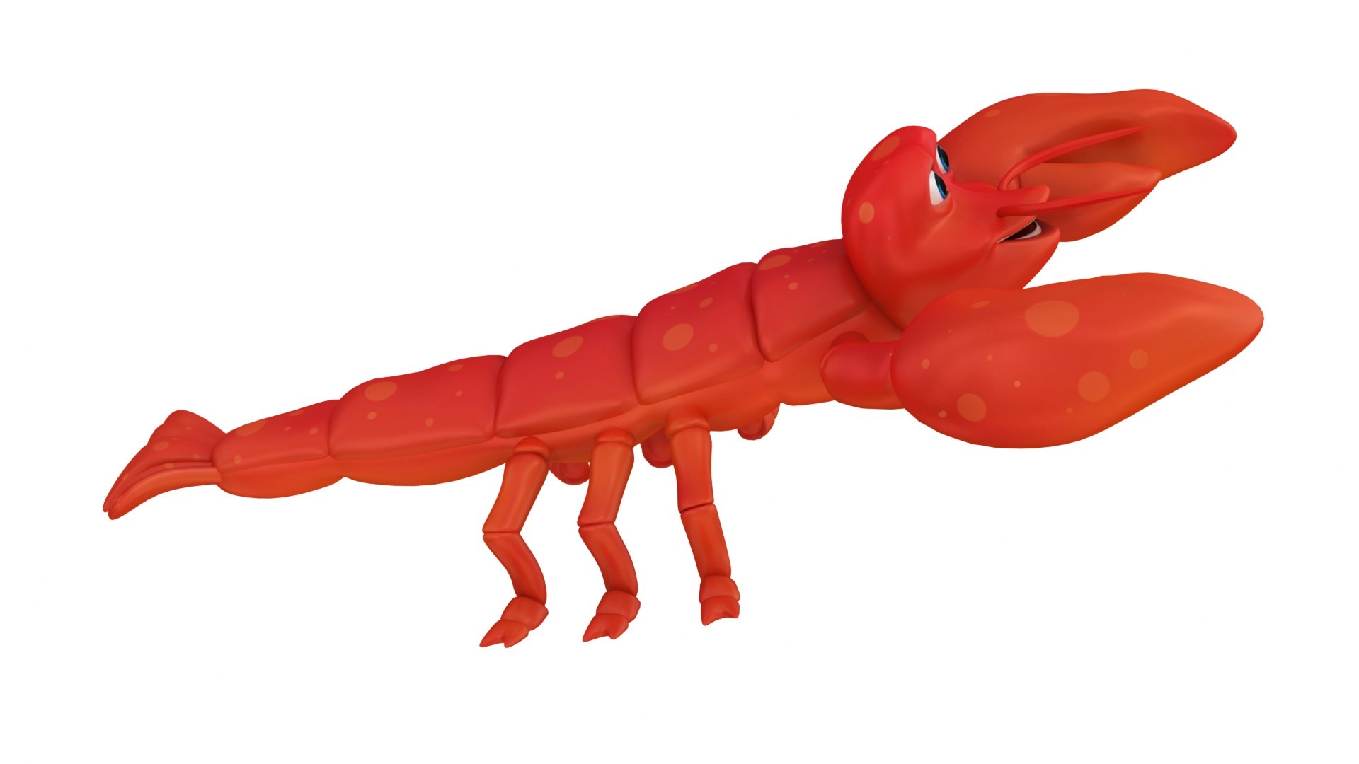 Cartoon Lobster 3D Model - TurboSquid 2097349