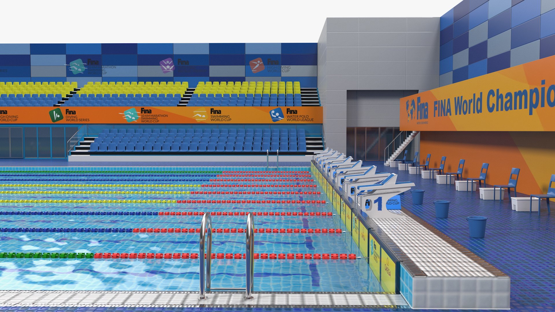 Olympic Swimming Pool Fina Model - TurboSquid 1511638