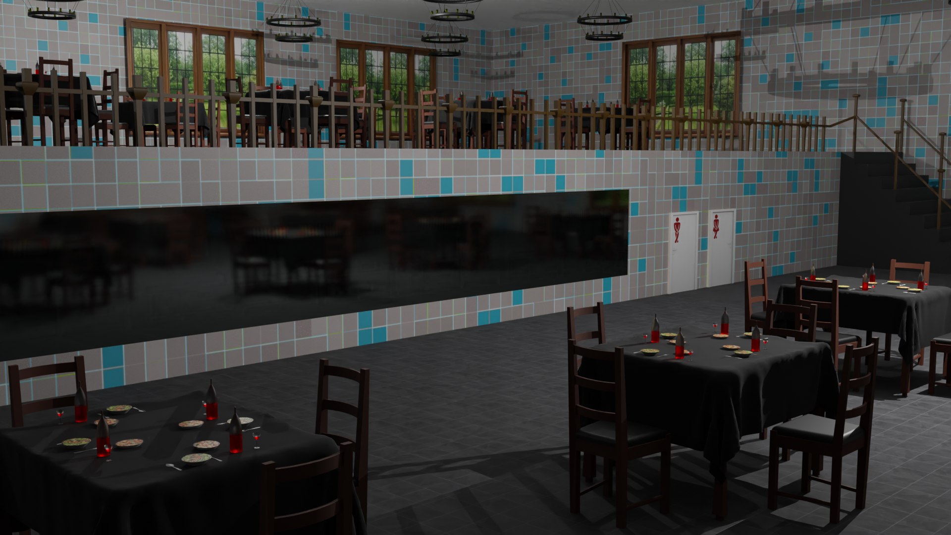 Restaurant 3D Model - TurboSquid 2149247