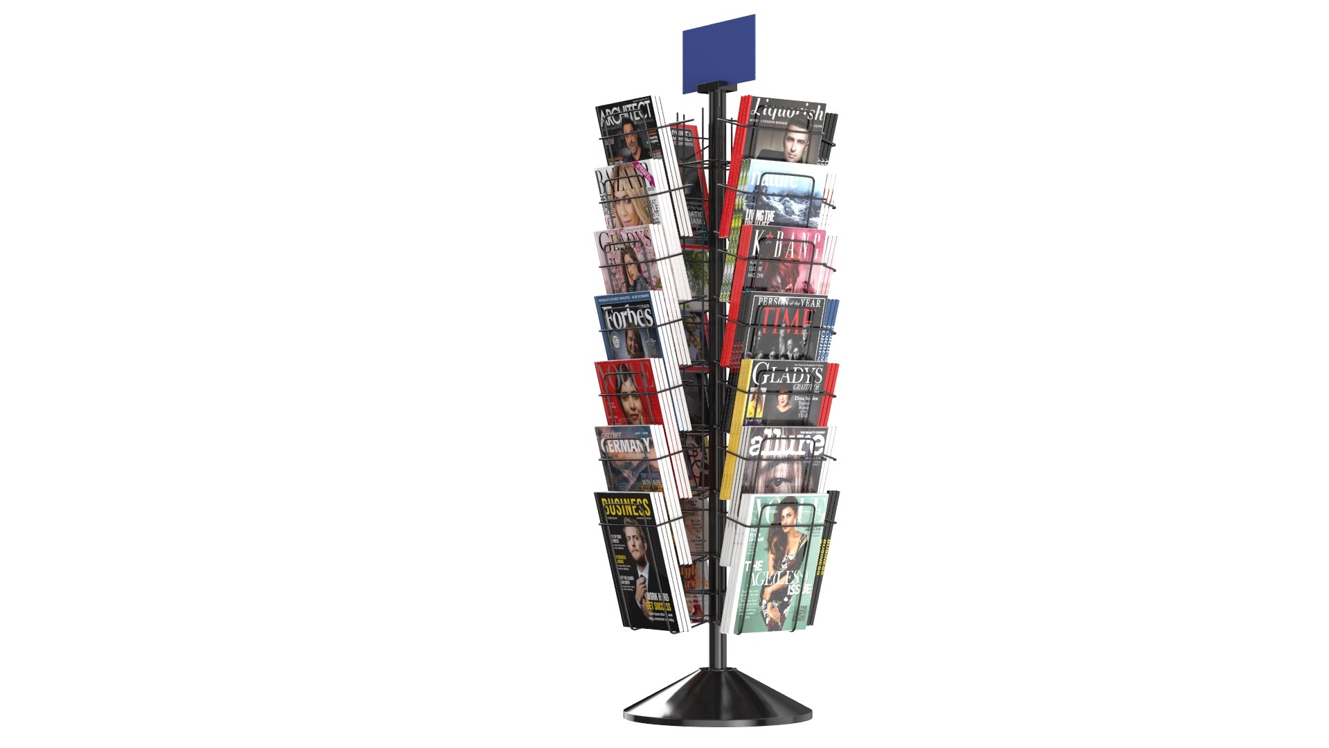 Three Detailed Magazine Racks With Magazines 3D - TurboSquid 2131525