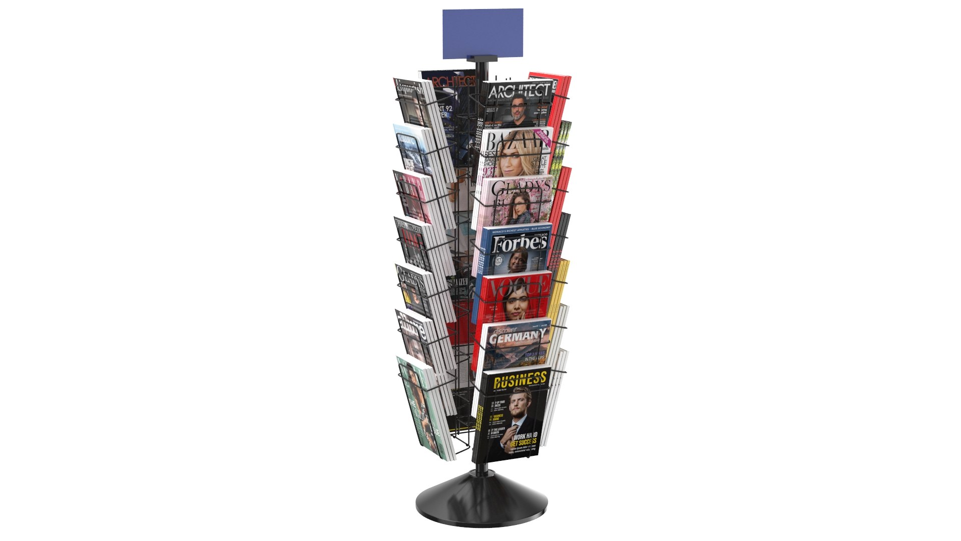 Three Detailed Magazine Racks With Magazines 3D - TurboSquid 2131525