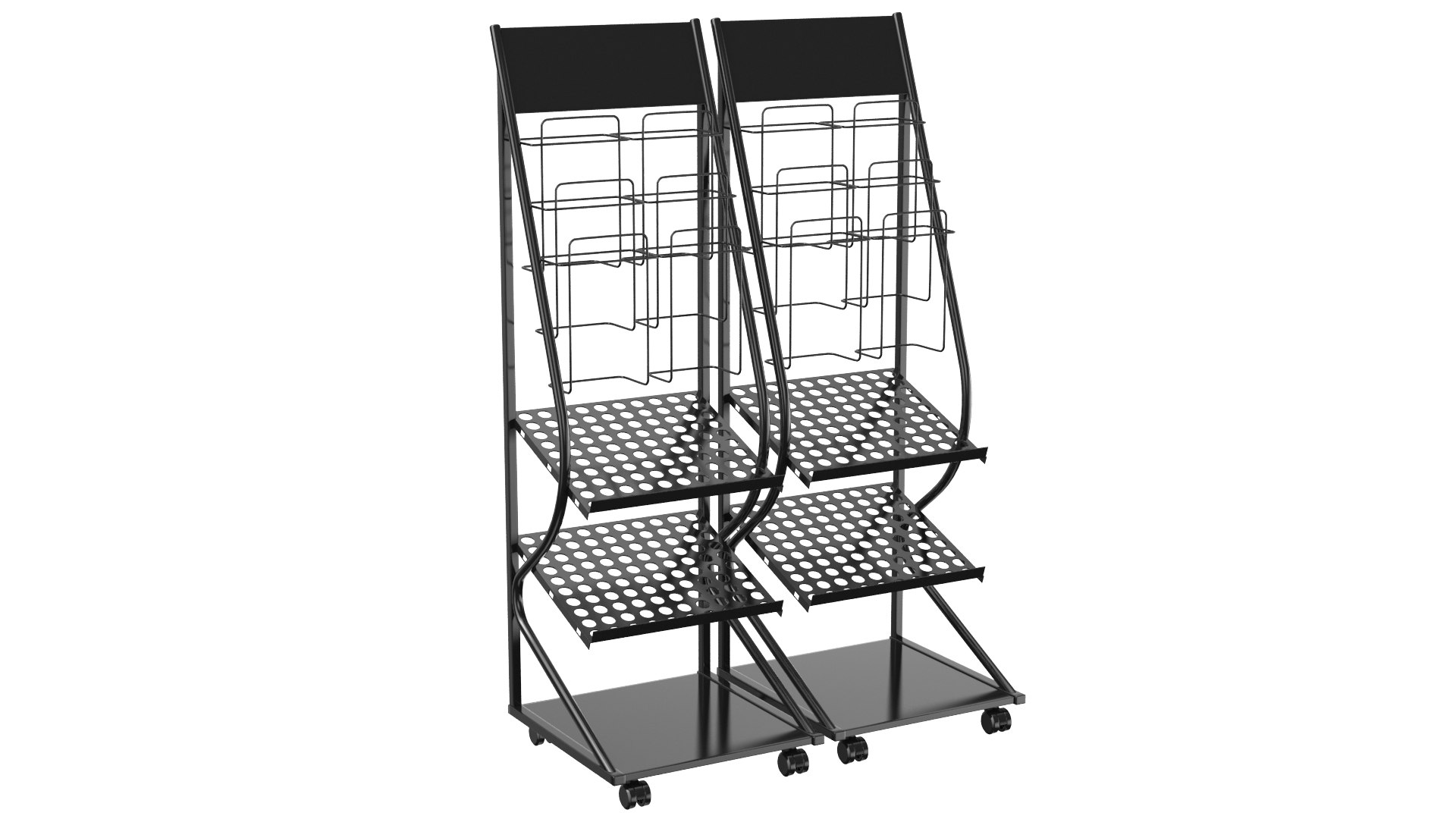 Three Detailed Magazine Racks With Magazines 3D - TurboSquid 2131525