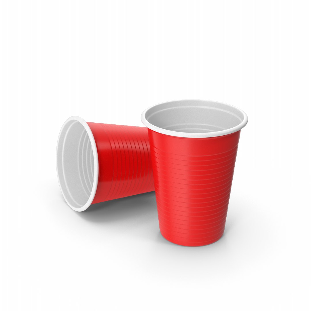 Red Plastic Cups 3D Model - TurboSquid 1912914