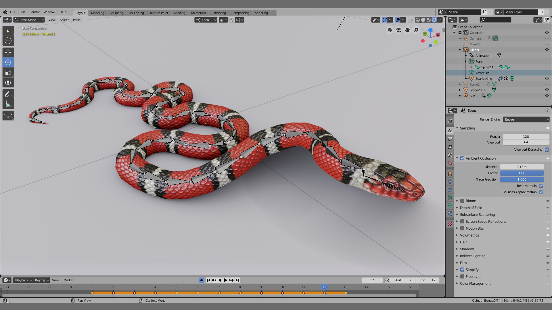 3D scarlet king snake model - TurboSquid 1264918