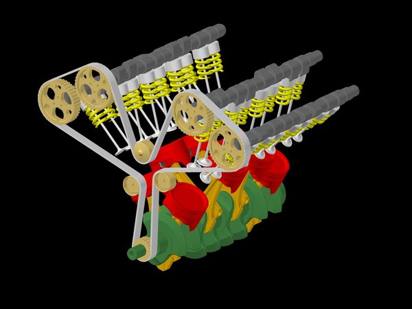 3d model v8 quad cam