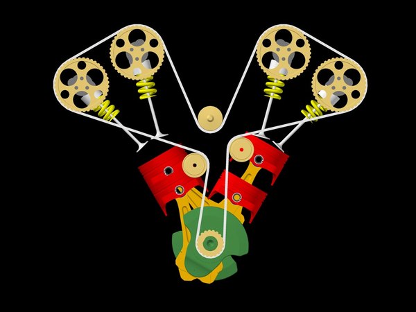 3d model v8 quad cam