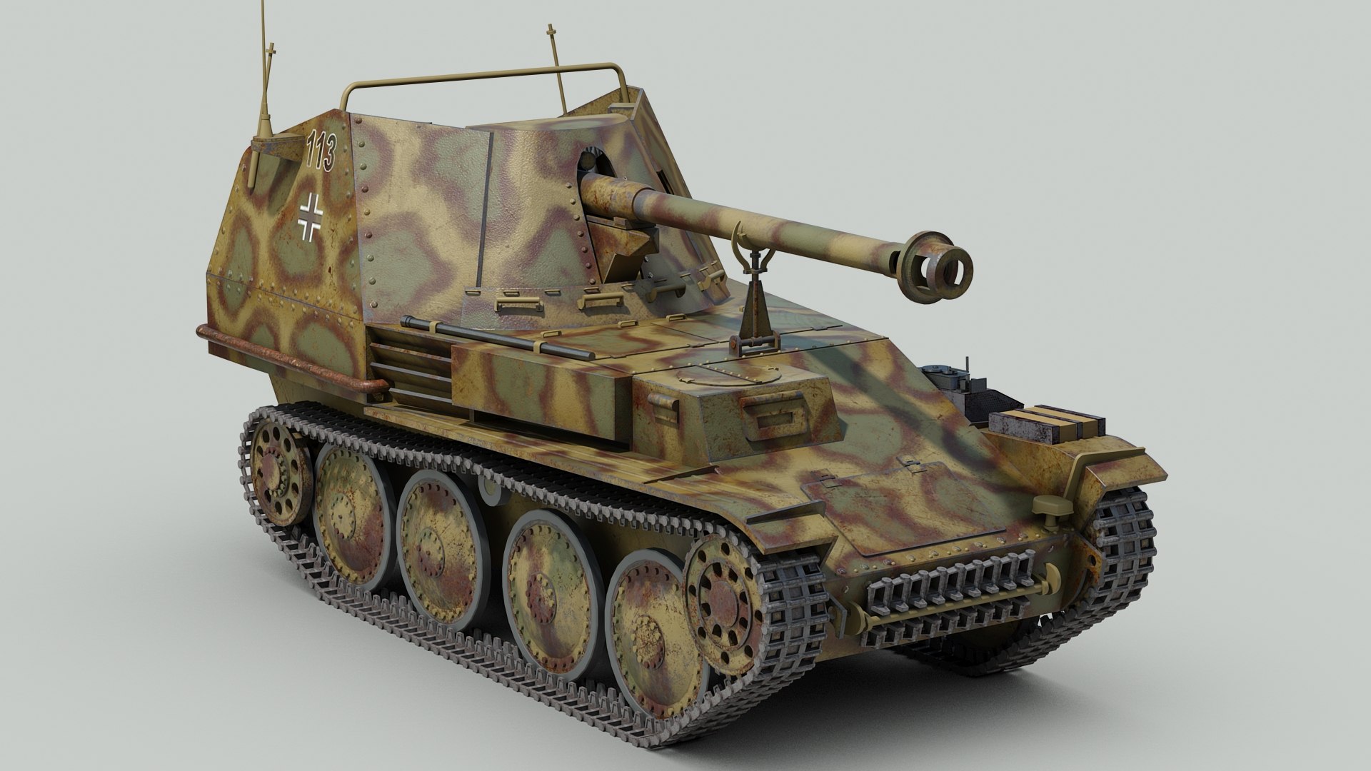 Ww2 German Marder 3 3D Model - TurboSquid 1469624