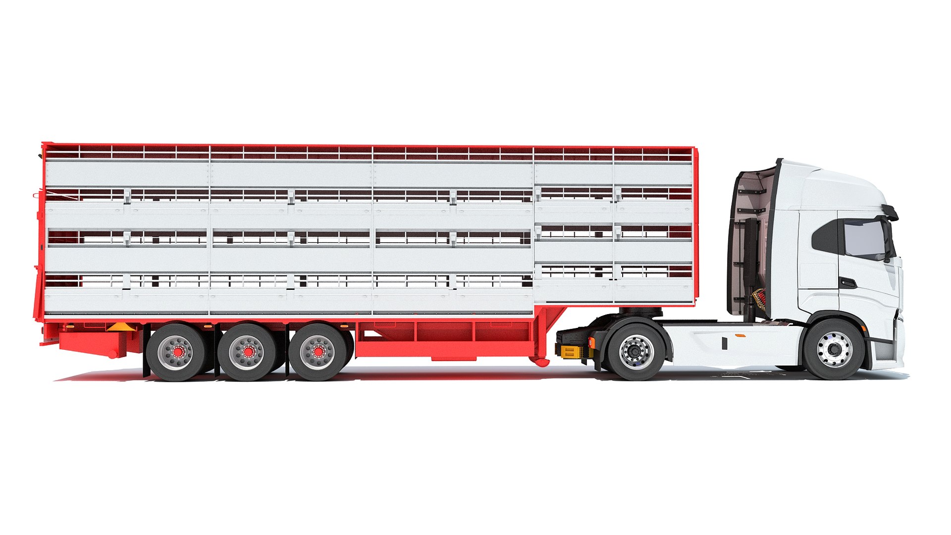 Animal Transporter Truck and Trailer 3D - TurboSquid 2164838