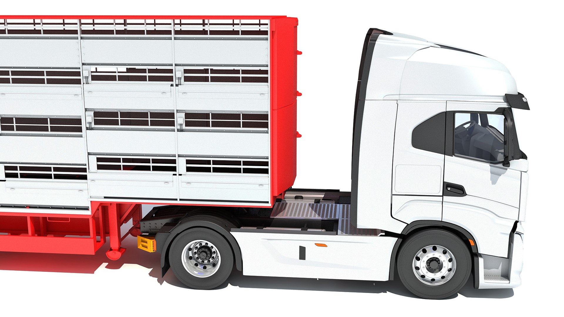 Animal Transporter Truck and Trailer 3D - TurboSquid 2164838