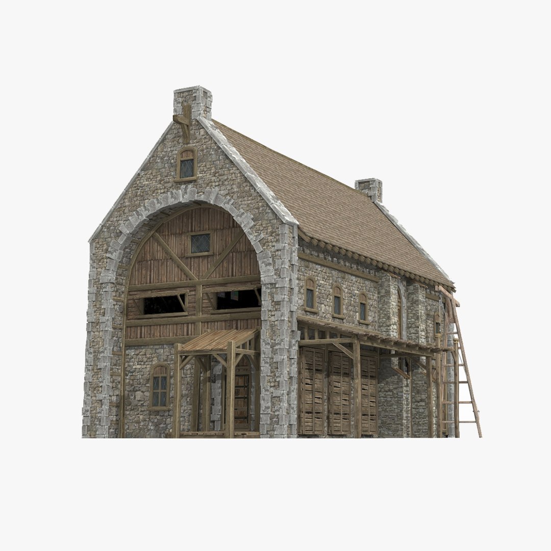 modelo 3d Medieval building warehouse - TurboSquid 1979229