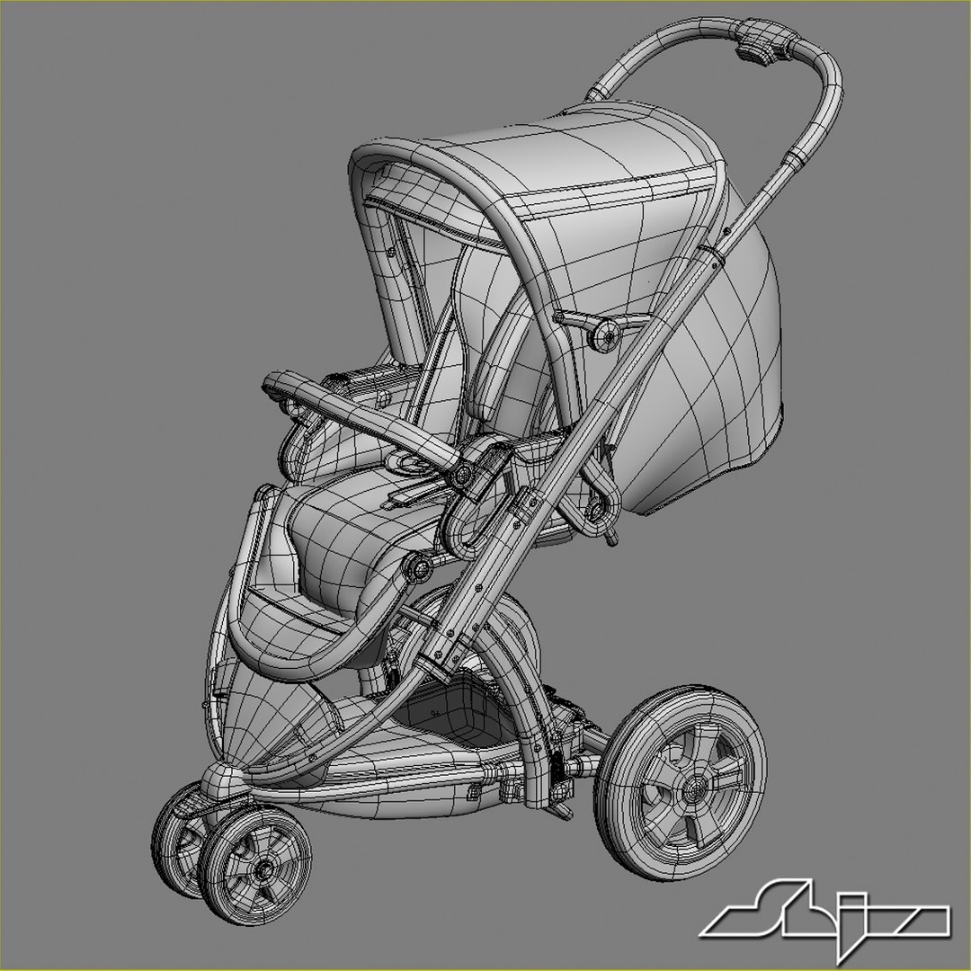 3d Model Baby Pram 1