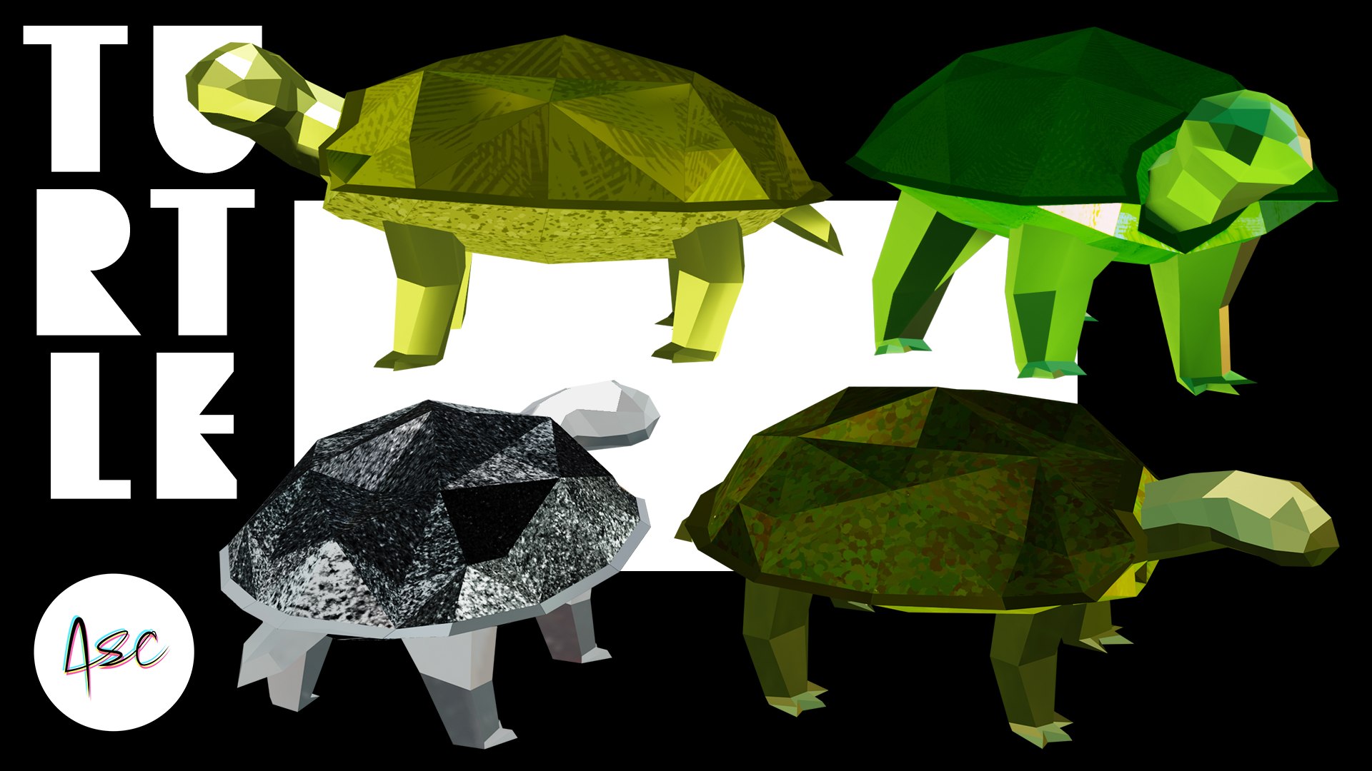 3D Low-Poly Turtle With 4 Shell UVs - TurboSquid 1783433
