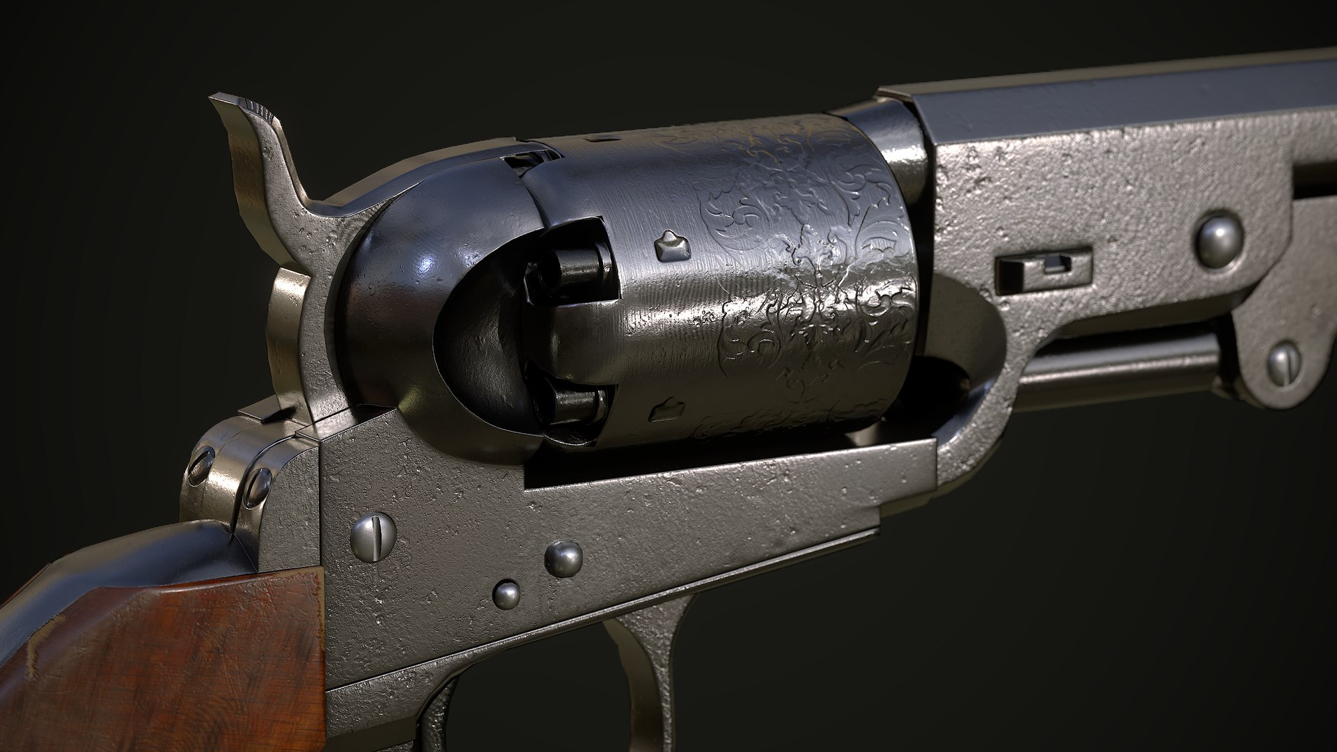Western Revolver 3D Model - TurboSquid 1950534