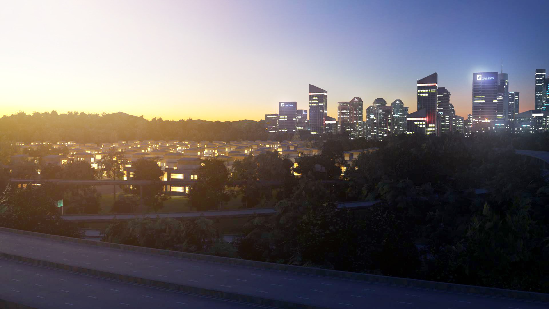 3D Freeway11 Suburbs Model - TurboSquid 1902945