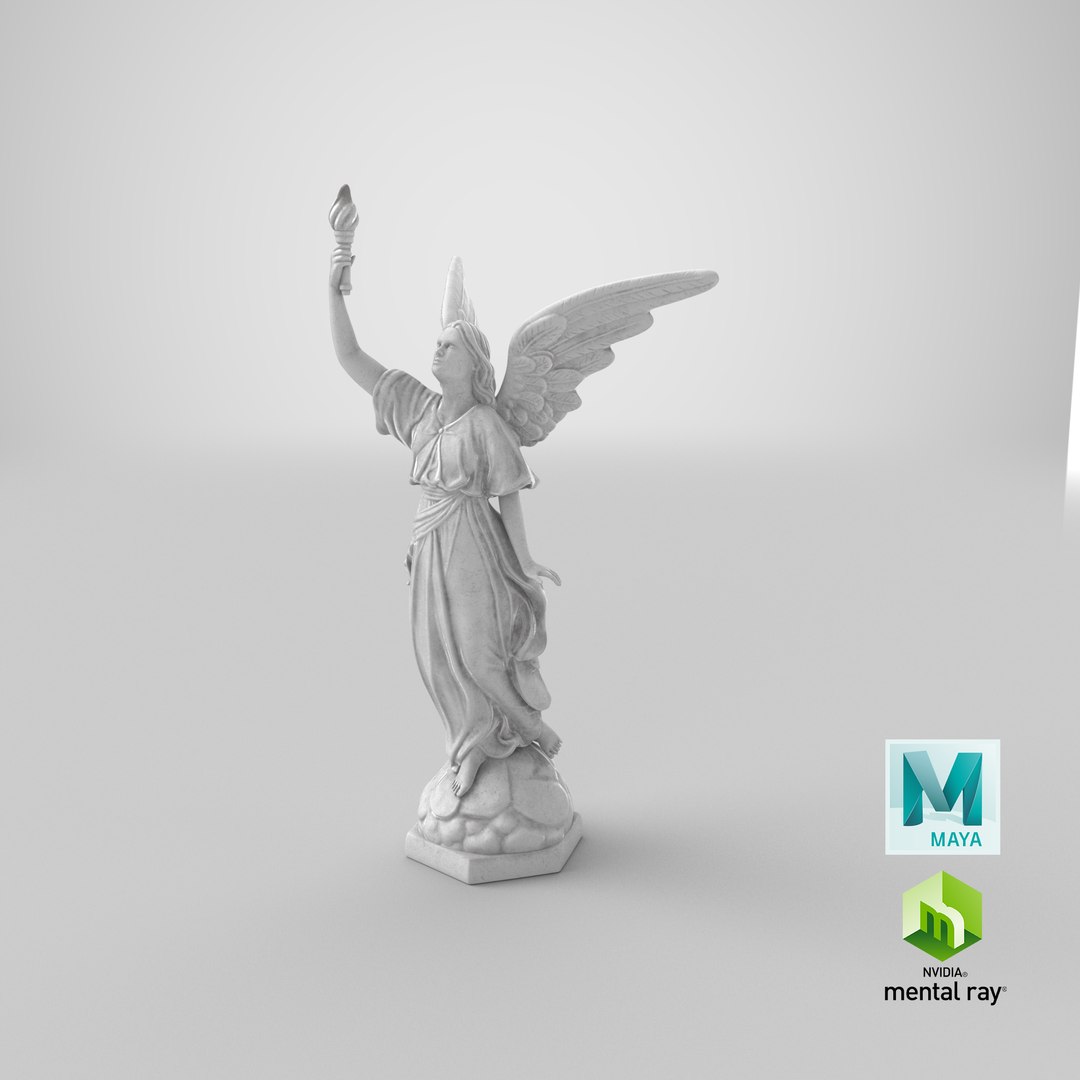 3D Model Marble Statue Of Angel - TurboSquid 2027777