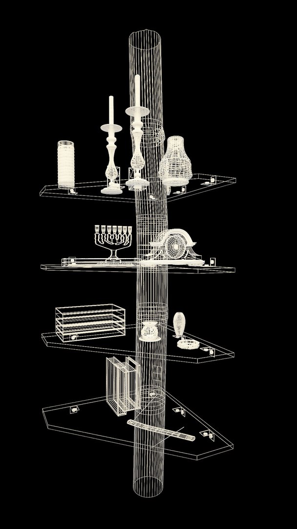 3D Bookshelf Wood Trunk With Books 1 Model - TurboSquid 1889536