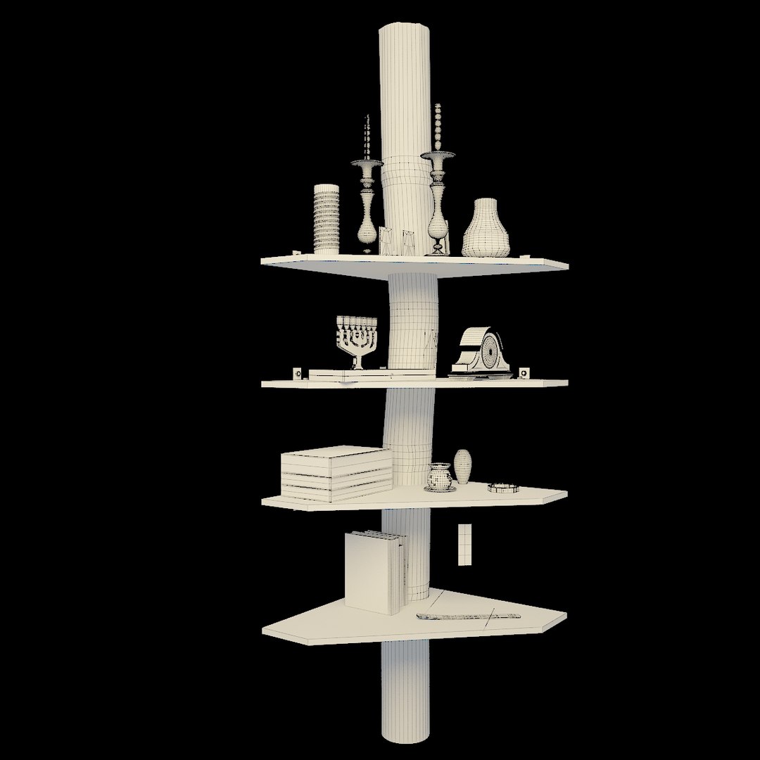 3D Bookshelf Wood Trunk With Books 1 Model - TurboSquid 1889536